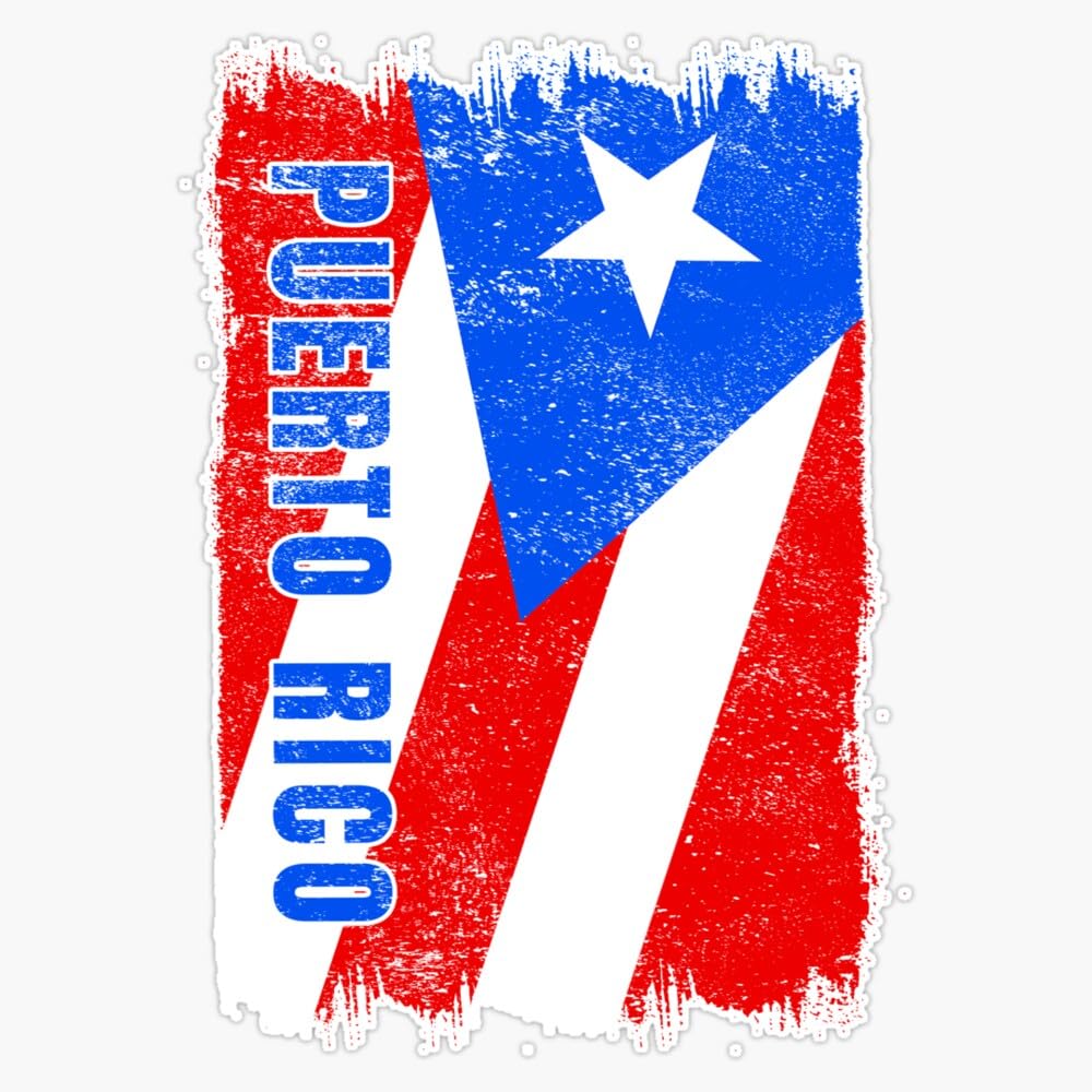 Amazon.com - Puerto Rico Flag Sticker Bumper Sticker Vinyl Decal 5"