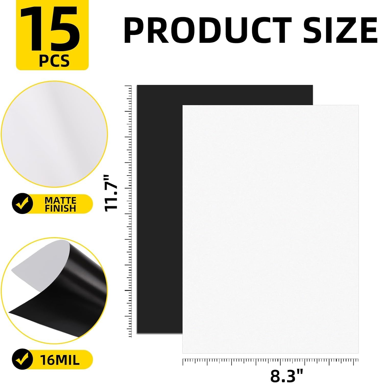 Snapklik.com : 15Pcs Printable Magnetic Sheets, 8.3x11.7inch Flexible ...