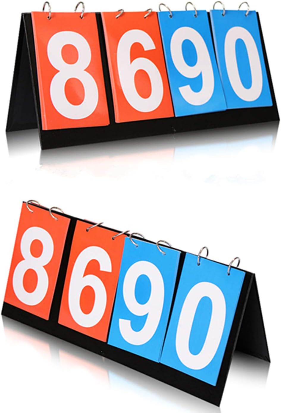KINMAD Portable Table Top Scoreboard Flipper 4-Digital Sports ...