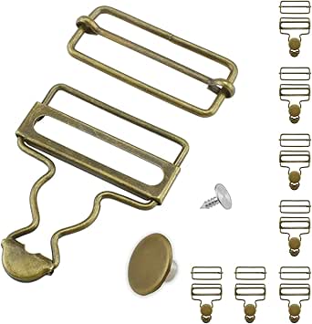 Amazon.com: DALQUIS 8 Sets Metal Overalls Buckles, 1.62" Overall Clip ...