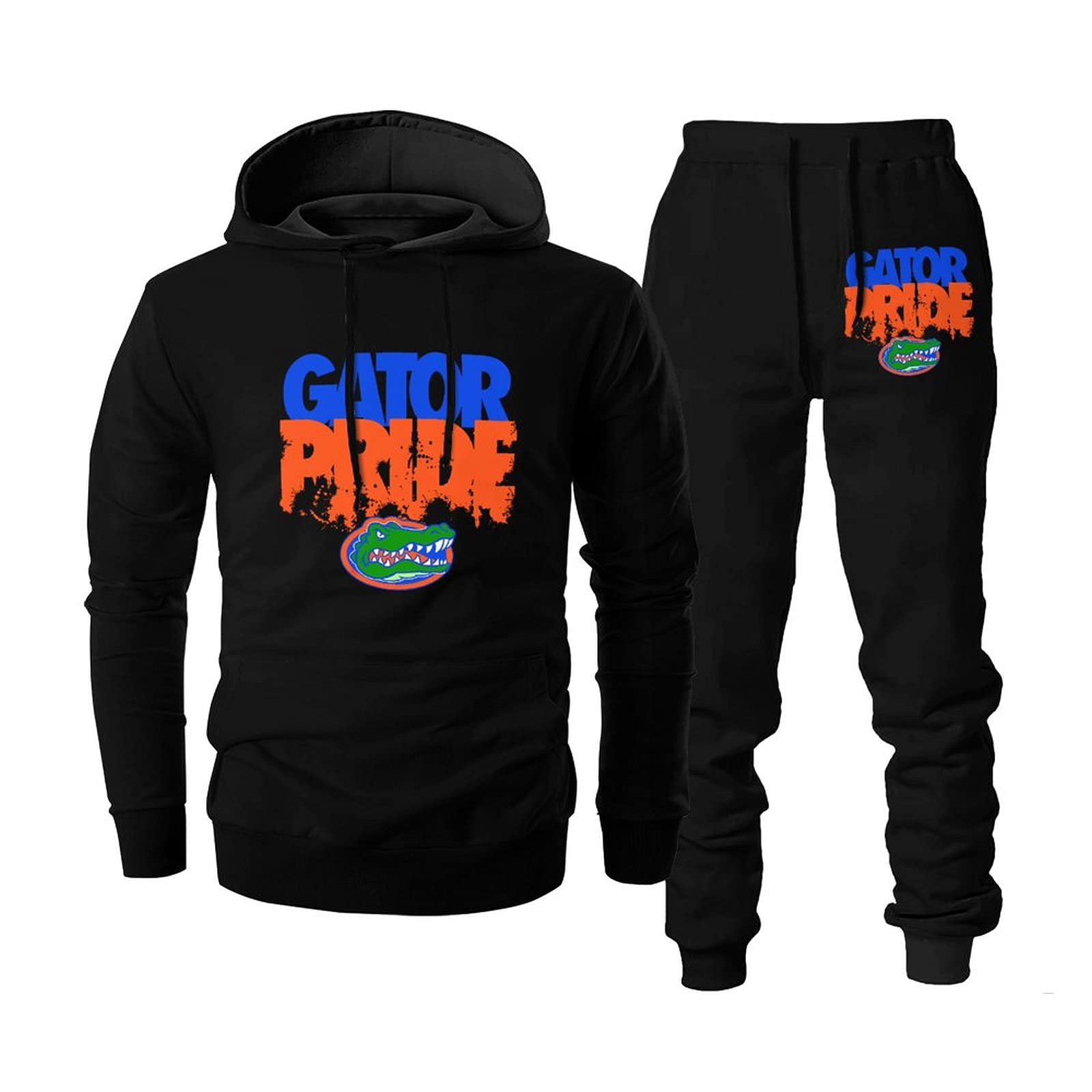 Snapklik.com : Dmlng Mens Sweatsuit 2 Piece Black Hoodie Tracksuit Sets ...