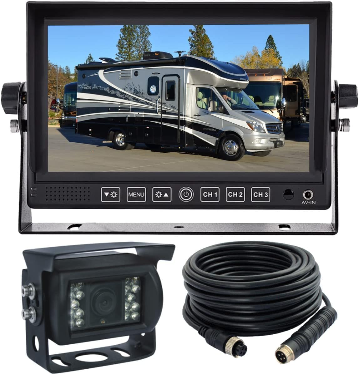 Amazon.com: 7" Wired Rear View Reverse Backup Camera System 1080P AHD ...