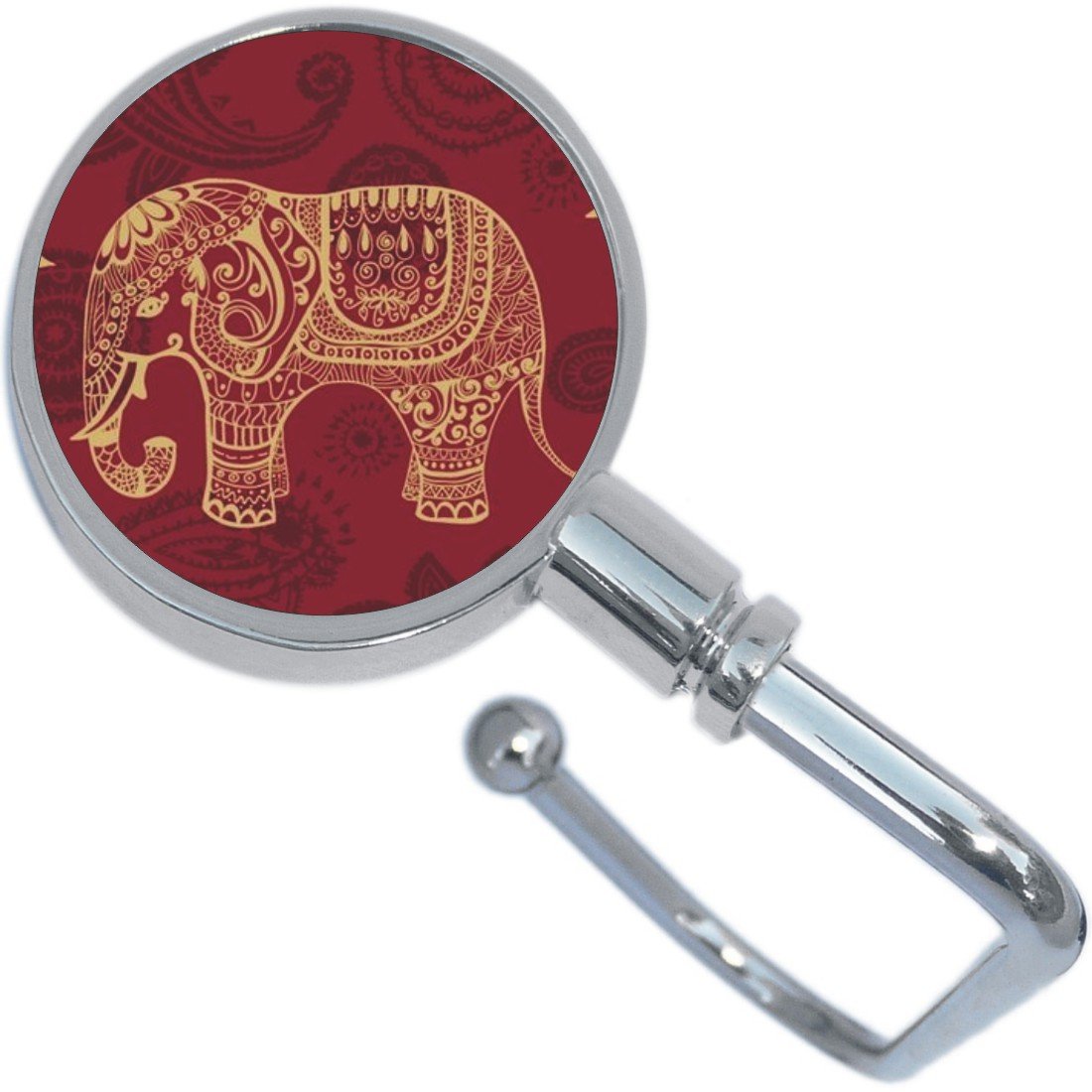 Amazon.com: NewCharms Red and Gold Elephant Purse Hanger : Clothing ...