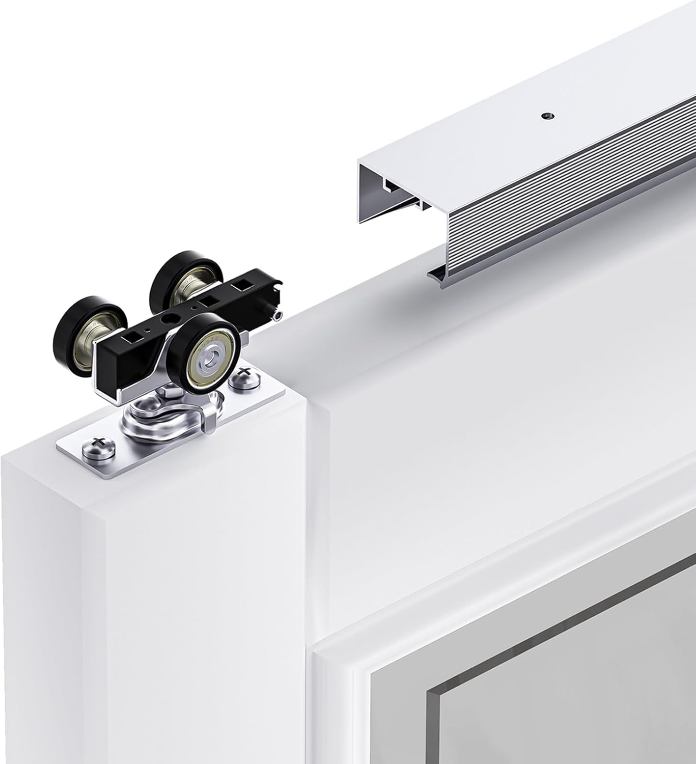 EaseLife 6FT Sliding Pocket Door Hardware Kit,Commercial Grade,Aluminum ...
