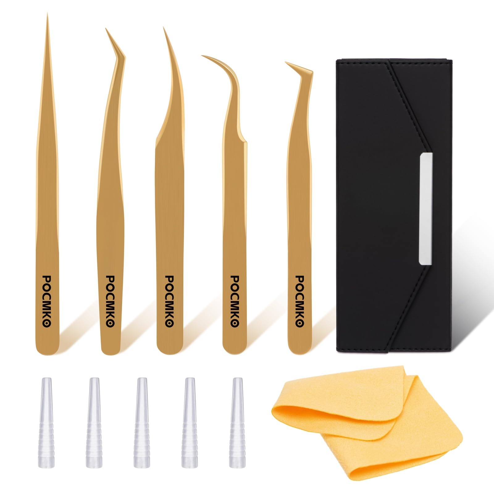Amazon.com: POCMKO Lash Extension Tweezer, 5 Pcs High Precision Lash ...