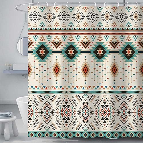 Amazon.com: HYKHYK Aztec Shower Curtain Southwestern Retro Navajo ...