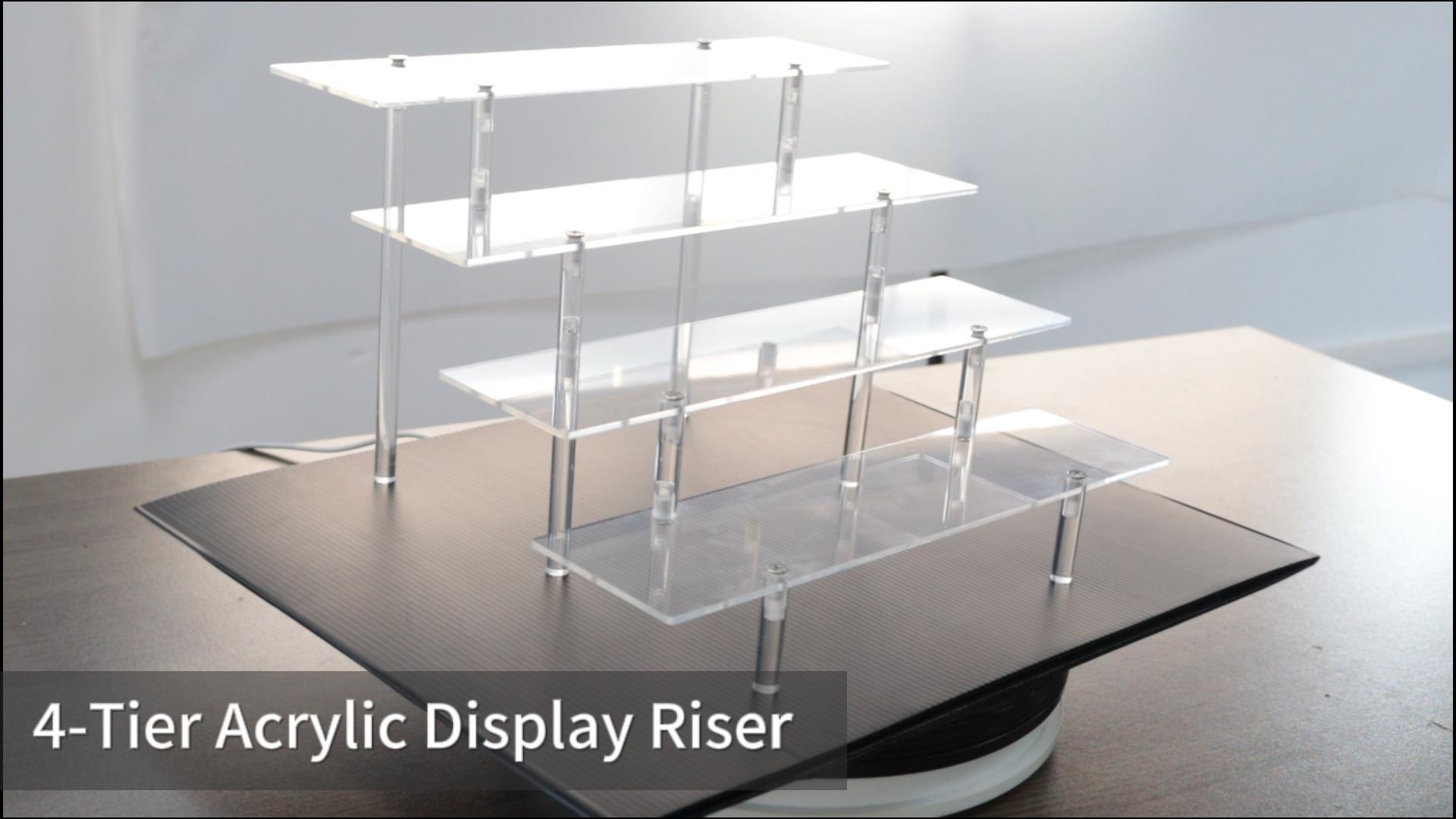 Cardboard Shelf Riser 2 Sets Clear Acrylic Risers (3", 4", 5") - Tiered ...