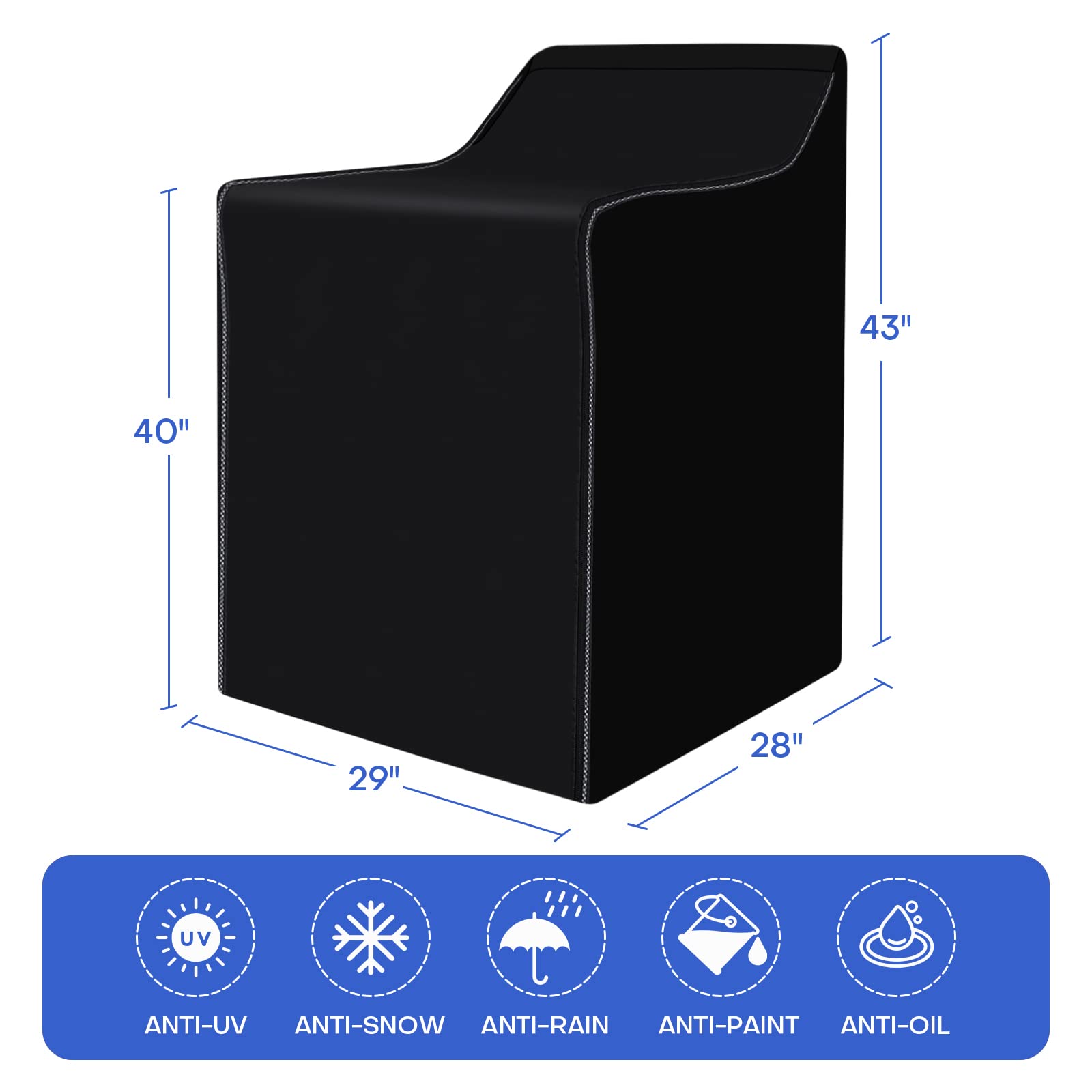 Snapklik.com : ANMINY Washing Machine Cover For Top Front Load, Outdoor ...