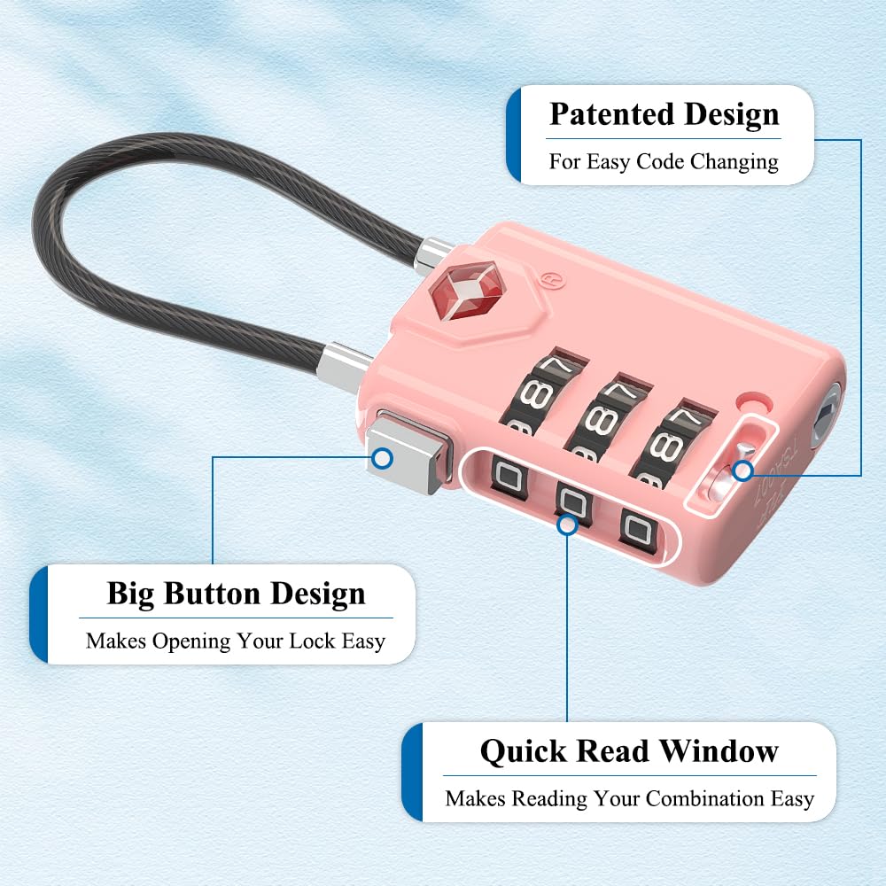 Snapklik.com : SURE LOCK TSA Compatible Travel Luggage Locks ...