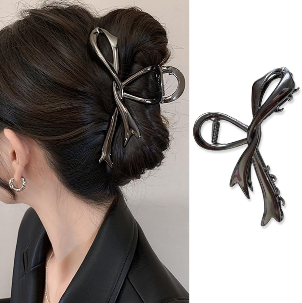 Amazon.com : FRUZJAY Butterfly Metal Hair Clips - Large Gold Claw Clips ...