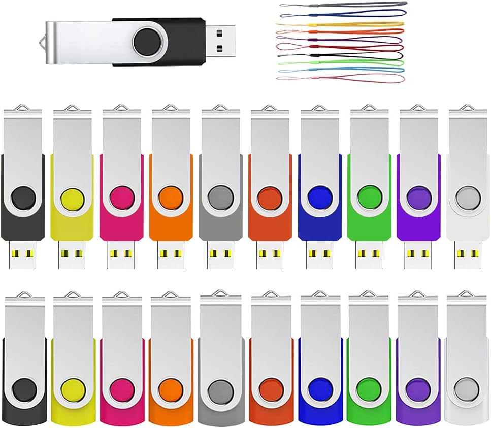 Amazon.com: USB Flash Drive 2GB 20 Pack, Bulk USB 2.0 Flash Drives ...