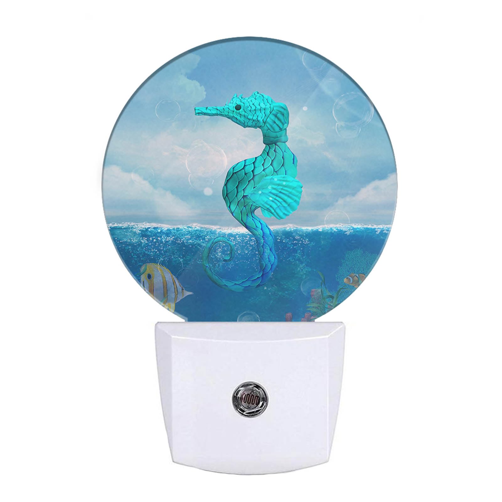 EKOBLA Seahorse Led Night Light Watercolor Ocean Animal Marine Wildlife ...