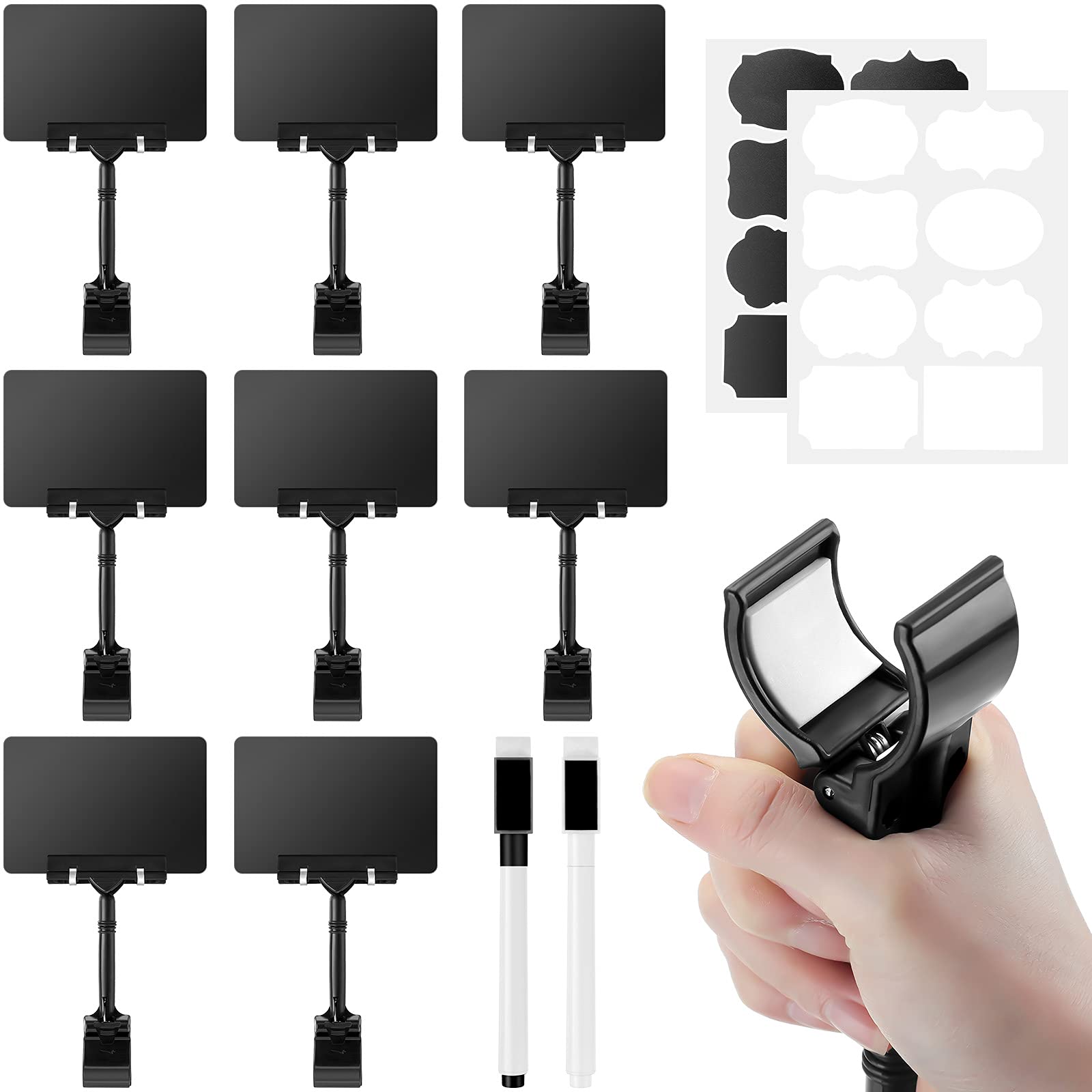 Amazon.com : Soaoo 8 Pieces Mini Plastic Chalkboard Sign with Clips 5.7 ...