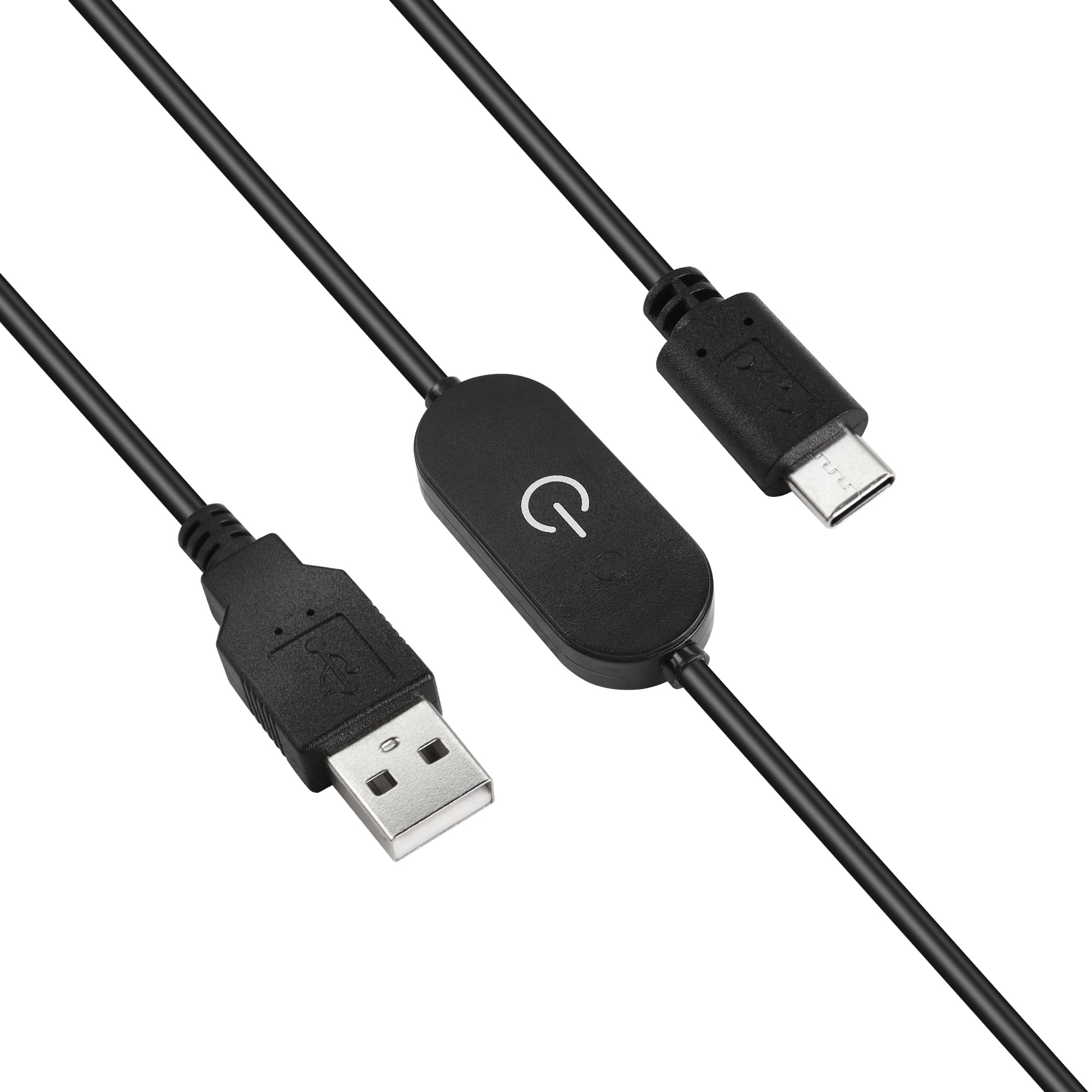 GINTOOYUN USB Power Switch Cable USB 2.0 A to Type C Male LED Touch ...