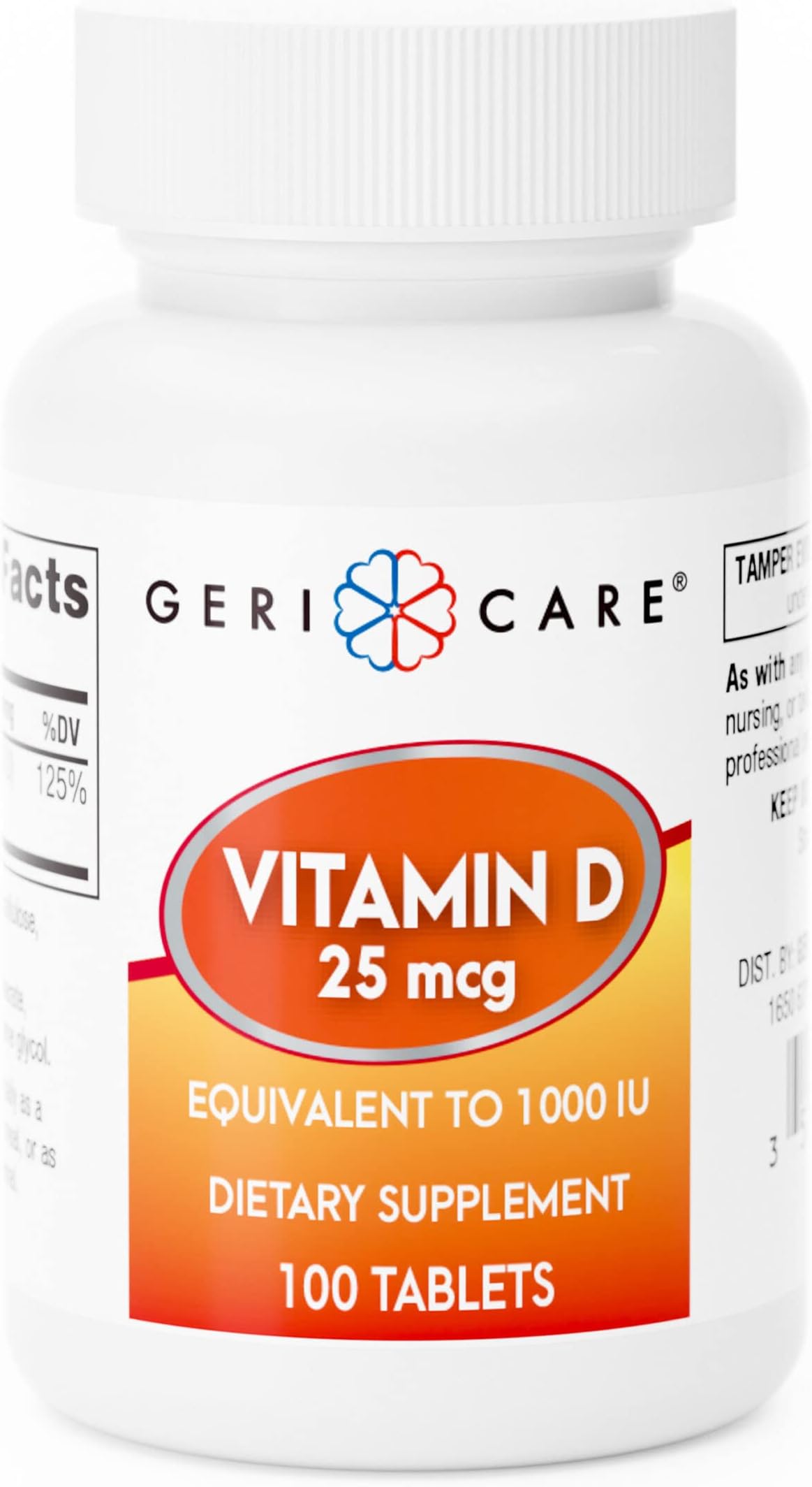 Amazon.com: GeriCare Vitamin D 25mcg Tablets Dietary Supplement, 100 ...