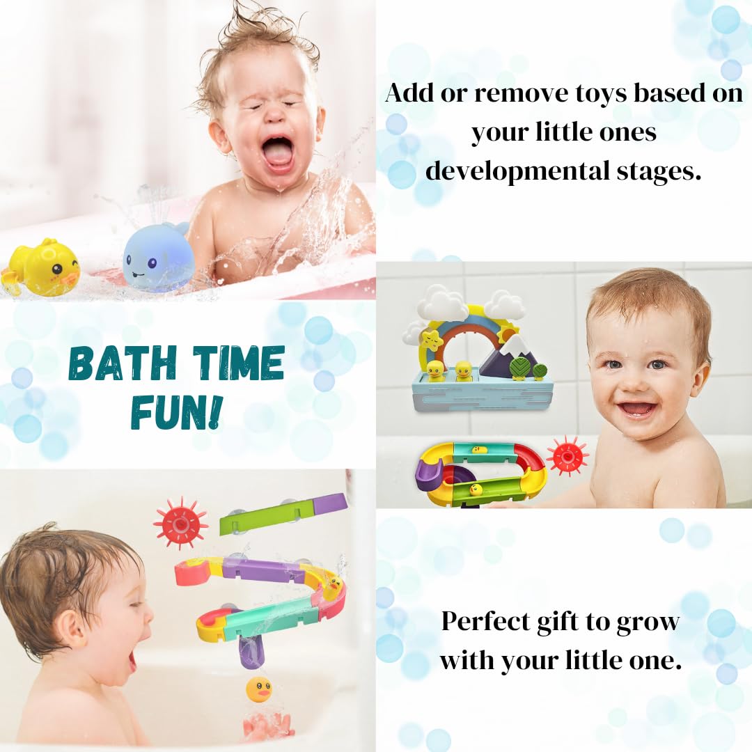 Smiley Sprout Interactive Musical Light Up Bath Toy Set, Whale Spray ...