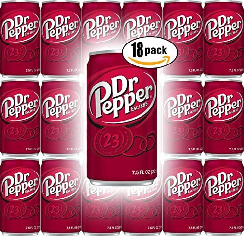 Amazon.com : Dr Pepper Soda Mini Cans, 7.5oz Cans (18-Pack) : Grocery ...