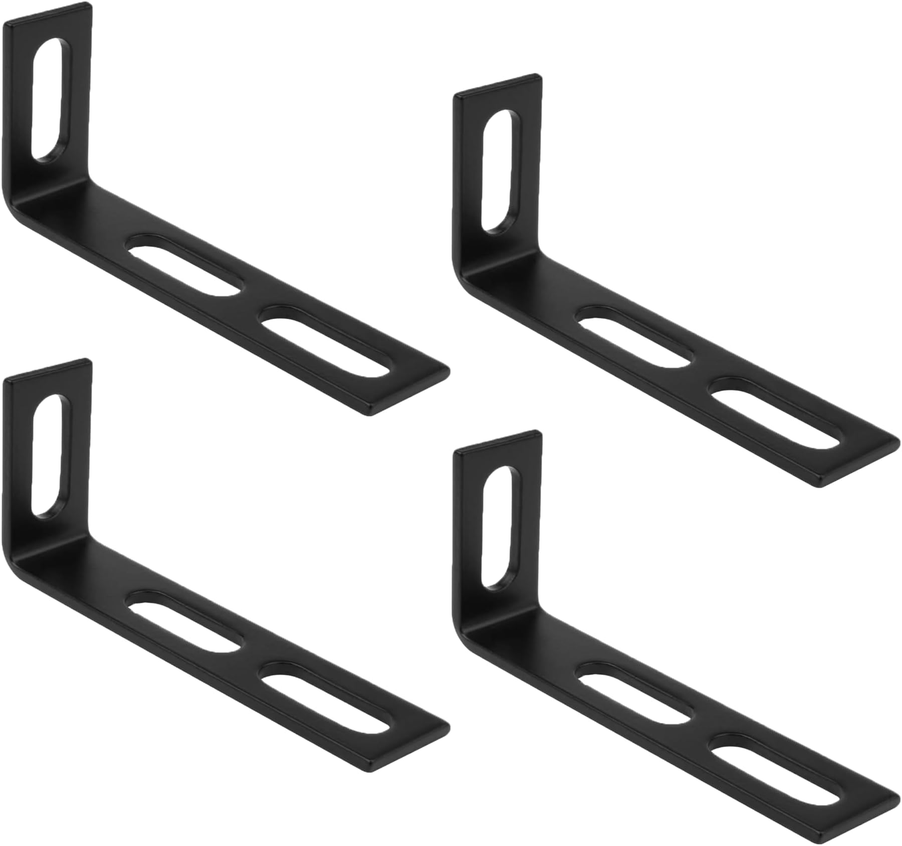 Amazon.com: HOJLKLD 6pcs Adjustable Slotted L Brackets, Black L Shaped ...