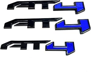 Amazon.com: AT4 Badge Emblems 3-Piece in Glossy Black & Blue for 2021 ...