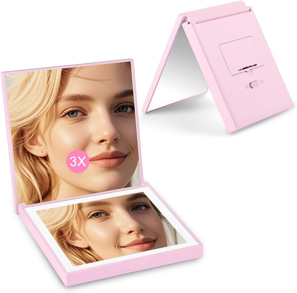 Amazon.com - SURJIER Compact Mirror, 1X/3X Magnification LED Travel ...