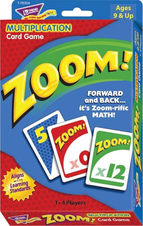 Amazon.com: Trend Enterprises: Zoom! Multiplication Card Game, Use ...