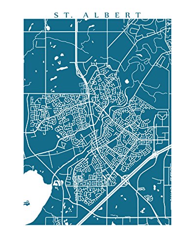 Amazon.com: St. Alberta Map Print : Handmade Products