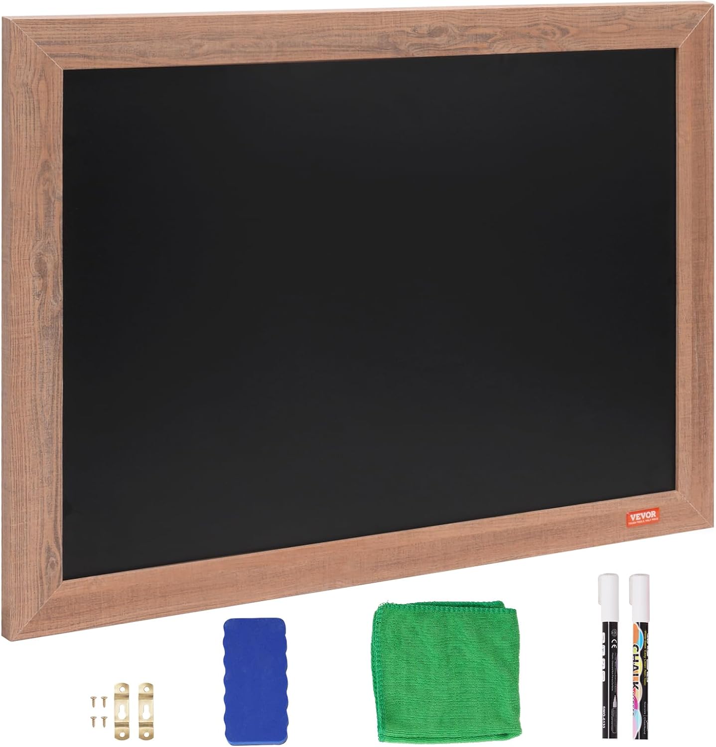 VEVOR 18"x24" Magnetic Chalk Board, Hanging Message Signs with Chalks ...