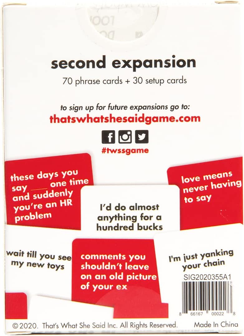 That’s What She Said – The Party Game of Twisted Innuendos (Second ...