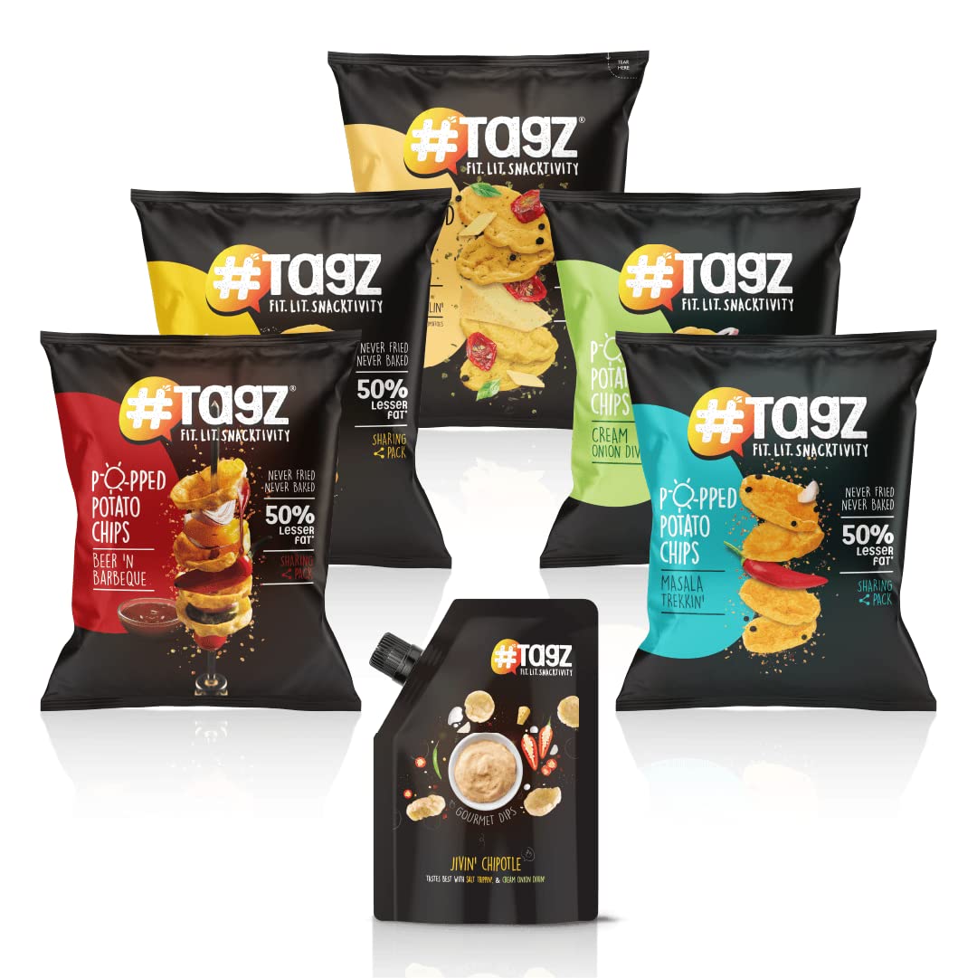 TAGZ Popped Potato Chips | Not Fried, Not Baked | No Cholesterol ...