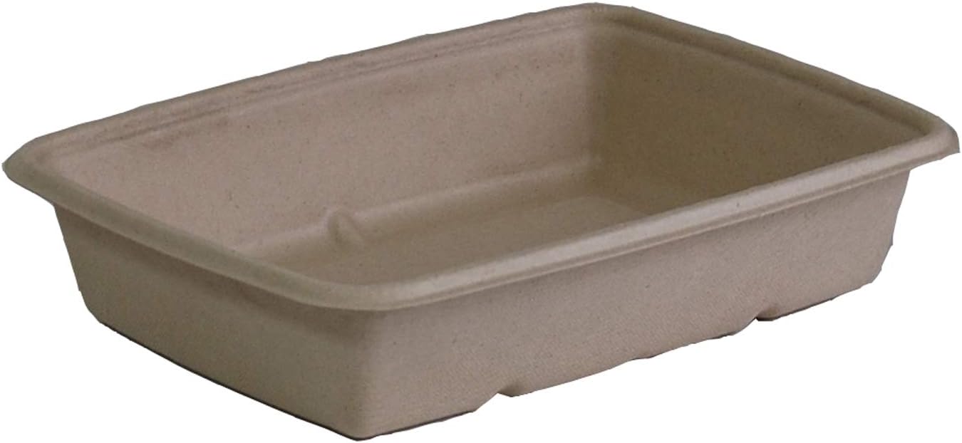 Amazon.com: Sabert Pulp 30 oz Medium Rectangular Container, Certified ...