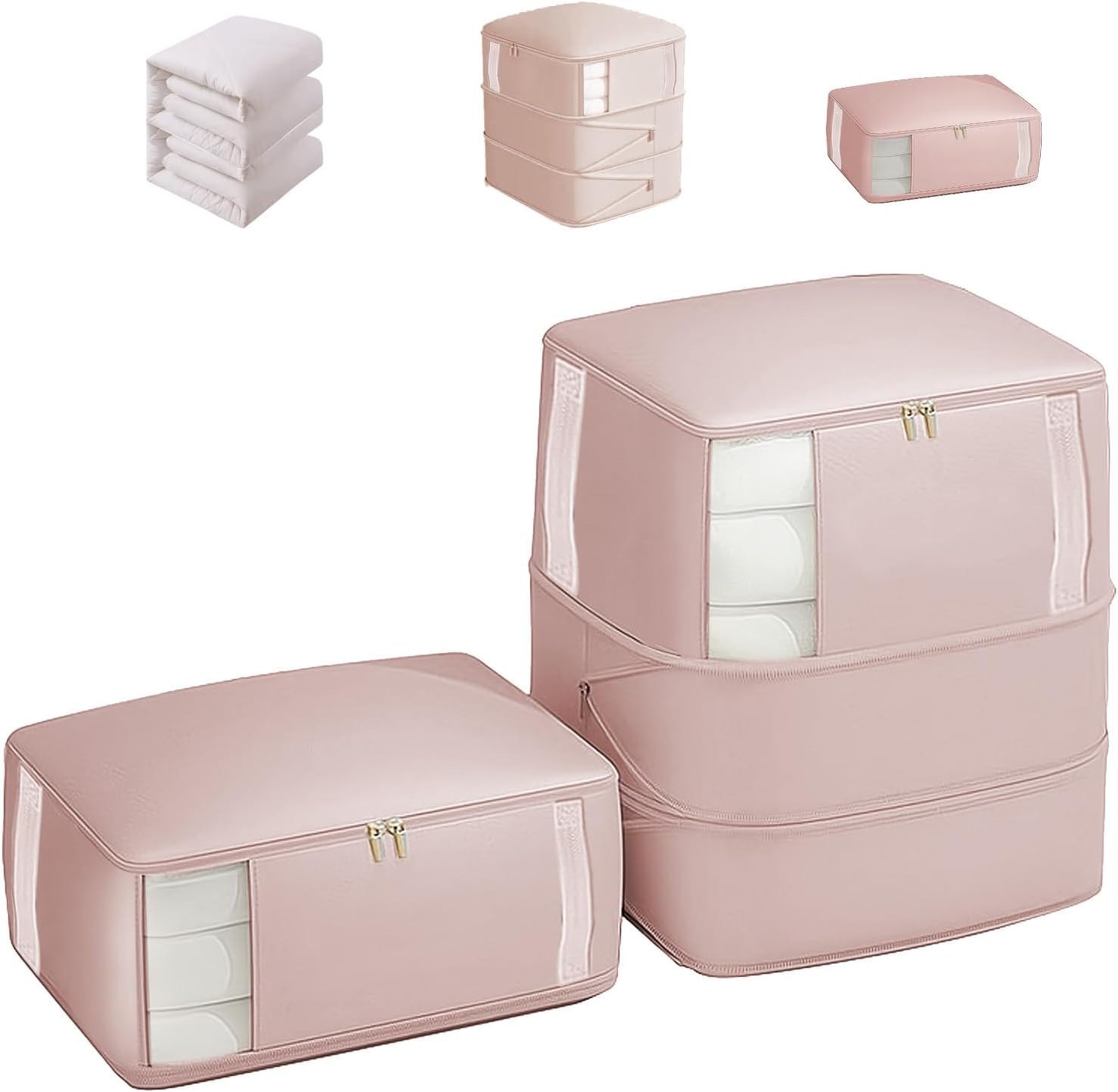 Amazon.com: STARGAZ Large bedding storage bags with zipper, 130L large ...
