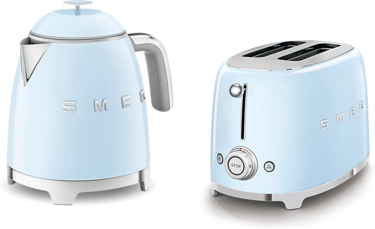 Smeg 50’s Style Retro Range Breakfast Set, 0.8L 1400W Mini Kettle and ...