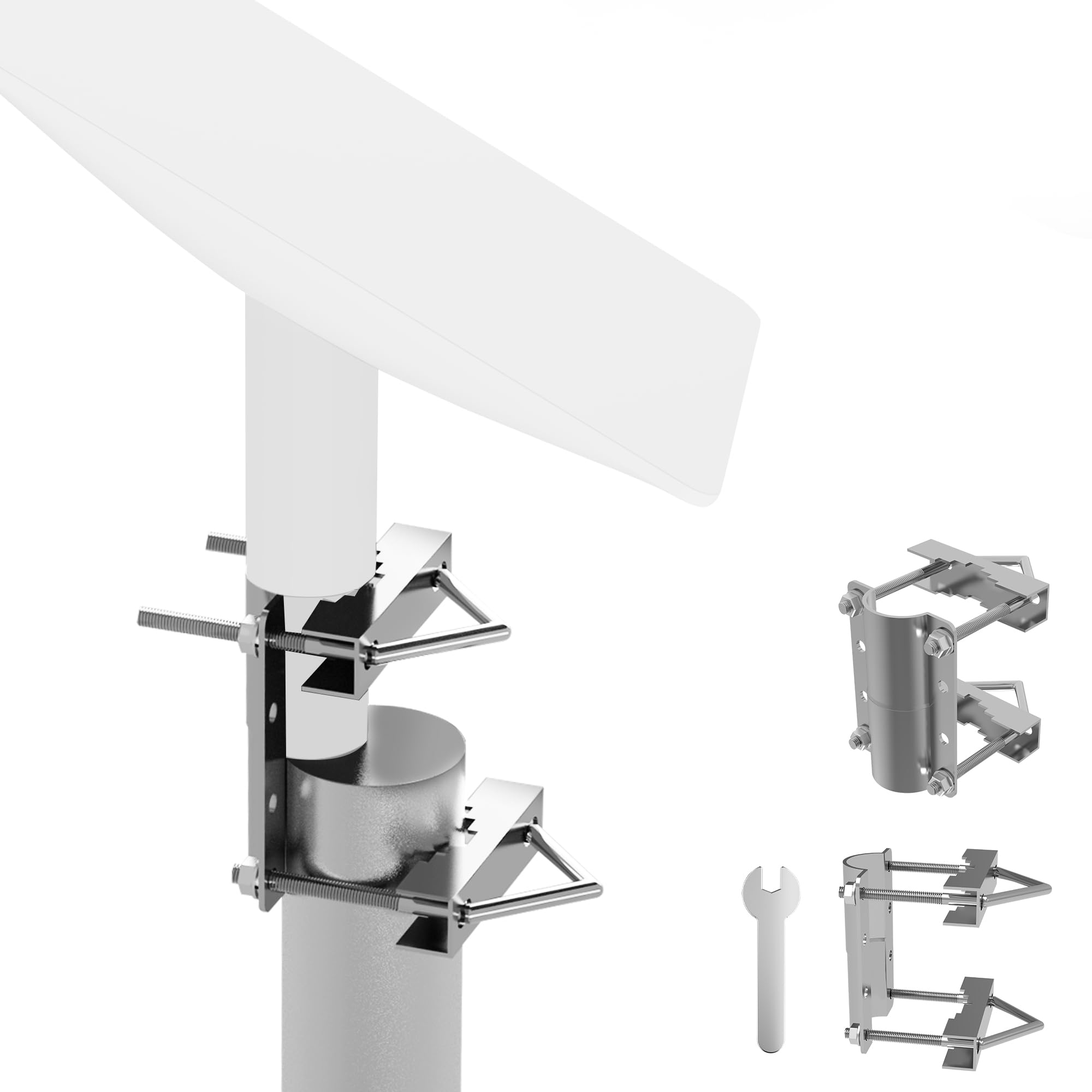 Amazon.com: Universal Antenna Mast Pipe Mount Adapter, Flag Pole ...
