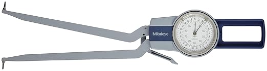 Mitutoyo 209-307 Caliper Gauge, Pointed Jaw, White Face, 60-80mm Range ...