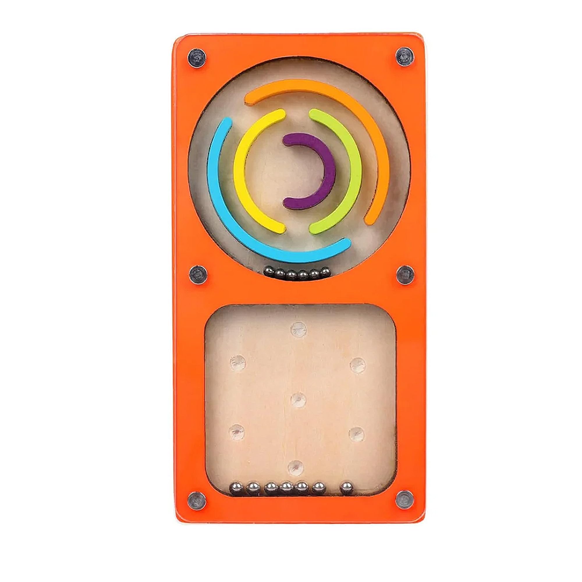 Pin Ball 2-in-1 Wooden Maze Balls Rolling Balance Game | Mini Marble ...