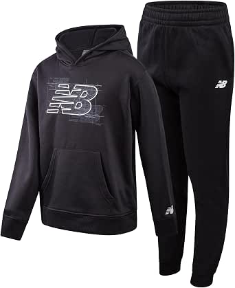 Amazon.com: New Balance Boys Sweat Suit Set - 2 Piece Soft Fleece ...