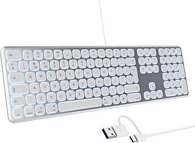 E&Woma Bluetooth Keyboard Wireless 84 Circle Keys UK Layout Multi ...