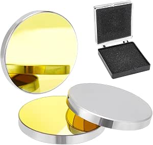 BENECREAT 3Pcs Si Reflective Lens, Dia 25mm Mirror Round CO2 Lens Gold ...