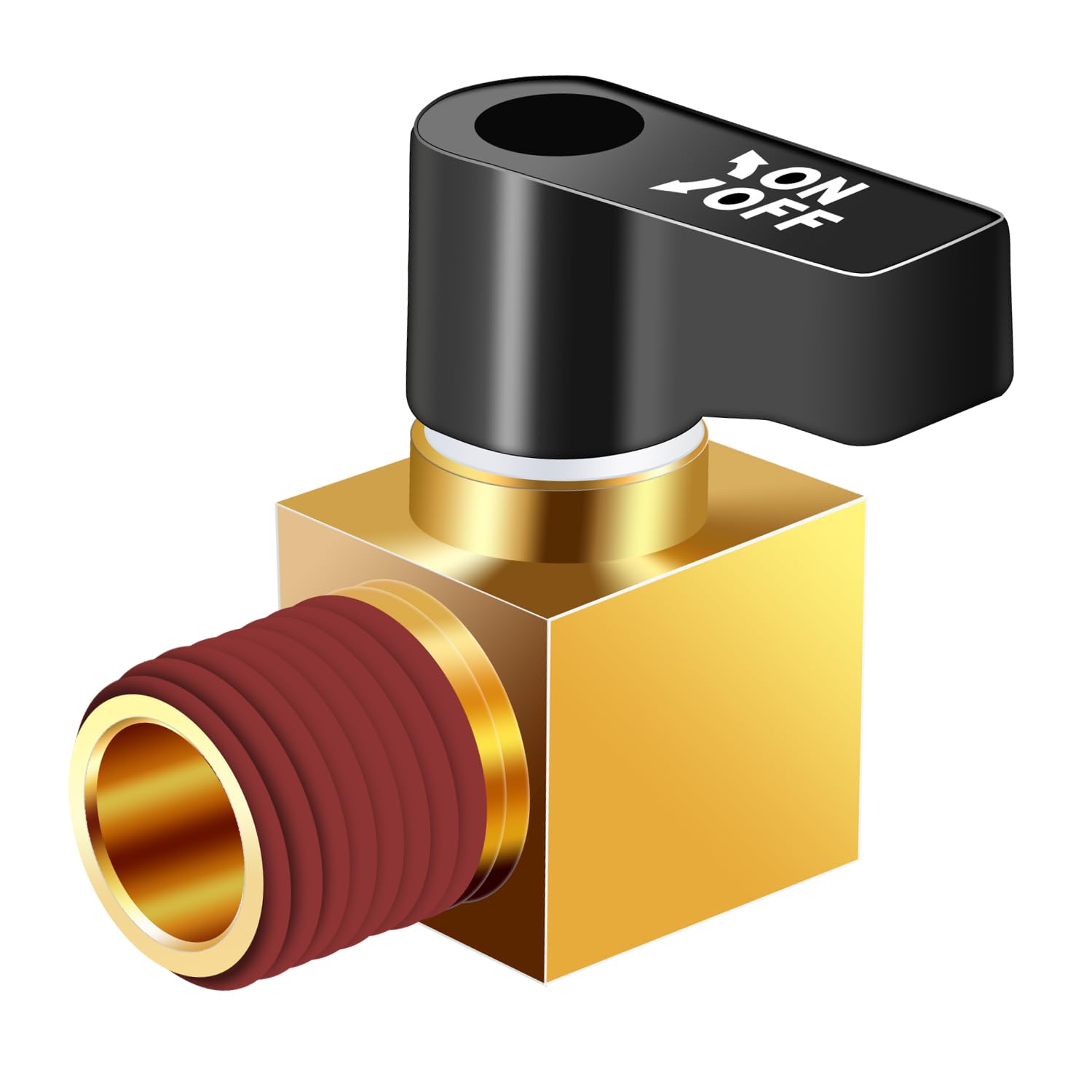 Aienxn Brass Air Compressor Drain Valve, 1/4" NPT Male Ball Type Drain ...