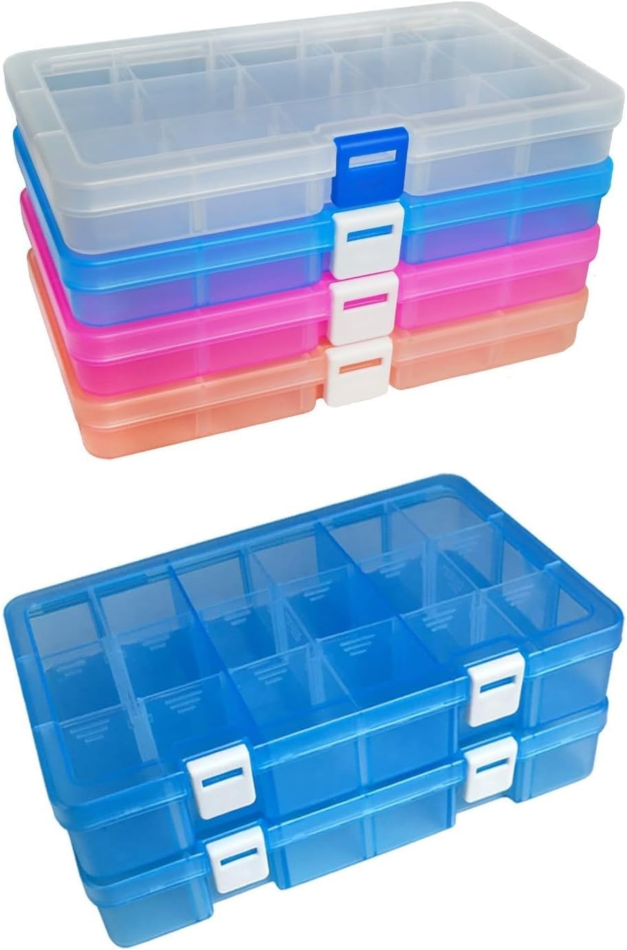 Amazon.com: DUOFIRE Plastic Organizer Container 15 grids and Storage ...