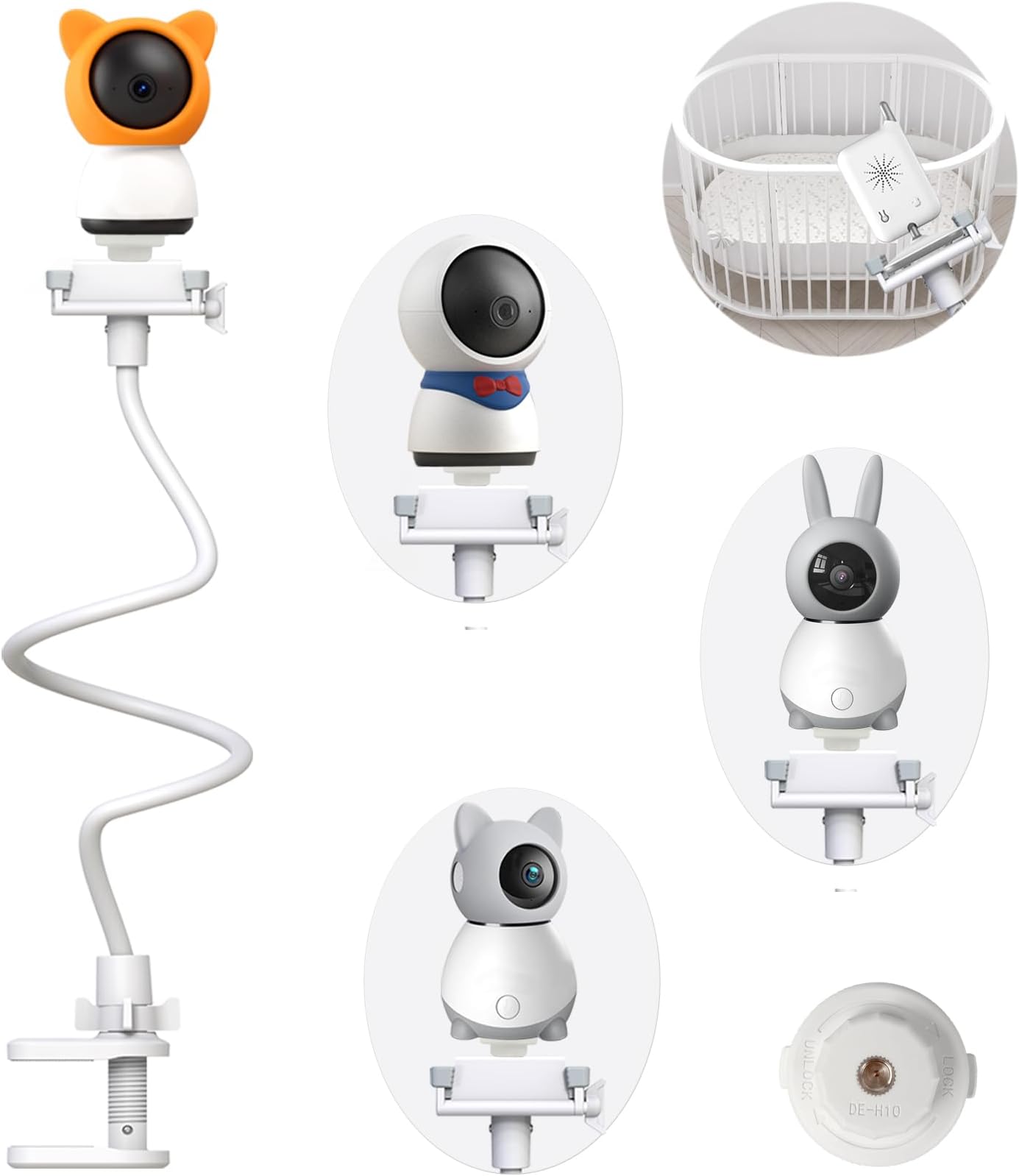 Amazon.com: FlexxiCam | Universal Baby Monitor Holder with Velcro Strap ...