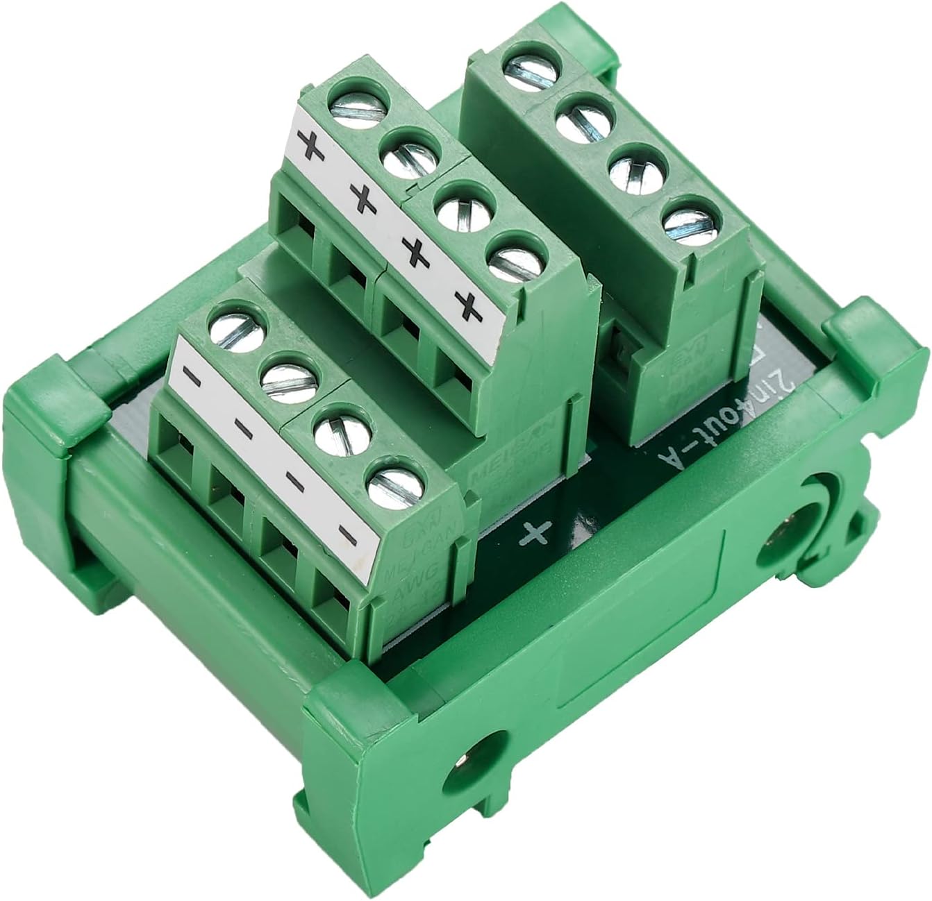 Amazon.com: Jienk 2 in 4 Out Terminal Blocks Module, 25A DIN Rail ...