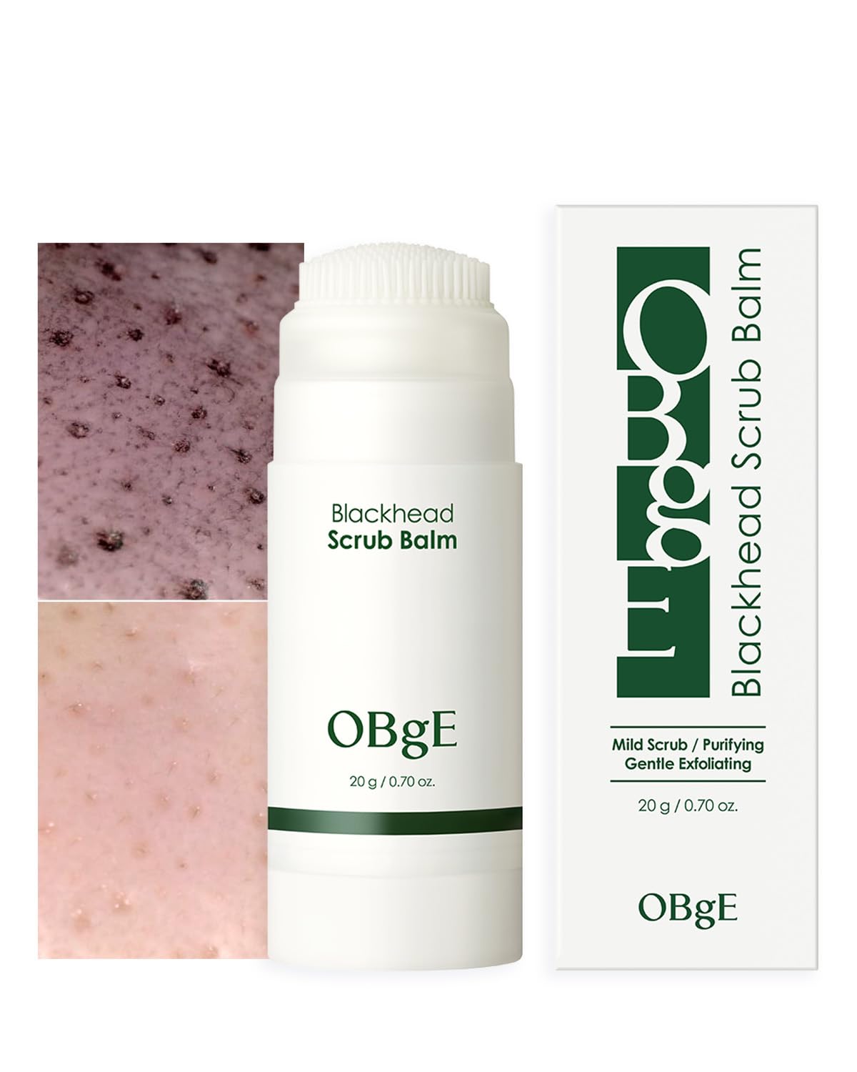 Amazon.com: OBgE Blackhead Scrub Balm (0.7oz) - Moisturizing Scrub Stick for Blackhead Removal ...