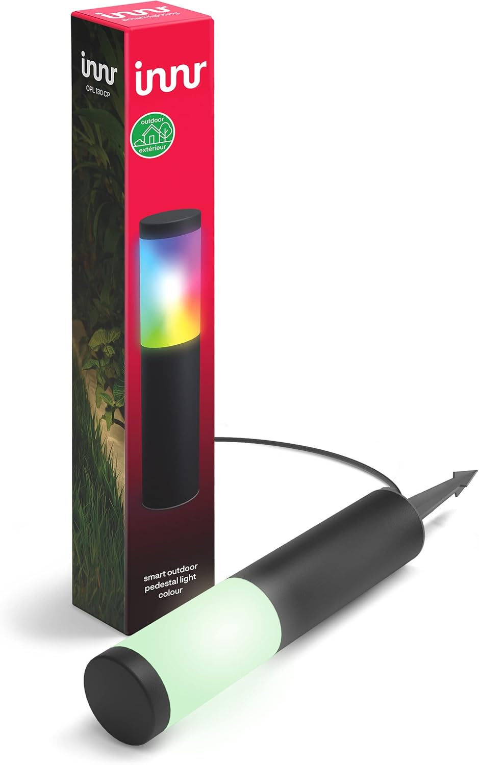 Innr Smart Outdoor Pedestal Light, 1-Pack, Extension Light Outdoor ...