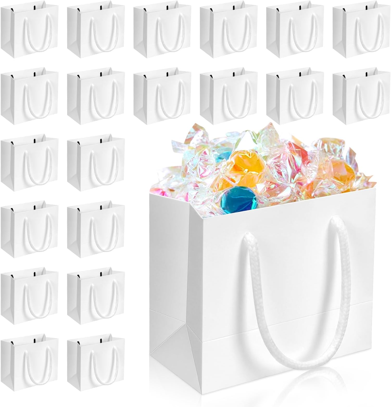 Amazon.com: Fainne 24 Pcs Mini Gift Bags with Handle Extra Small Gift ...