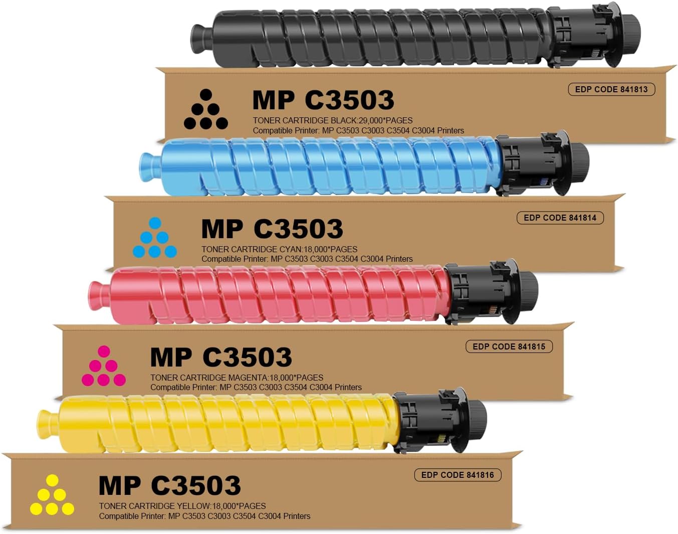 Amazon.com: Heynnie pro Remanufactured MP C3503 C3504 for 841813 841814 ...