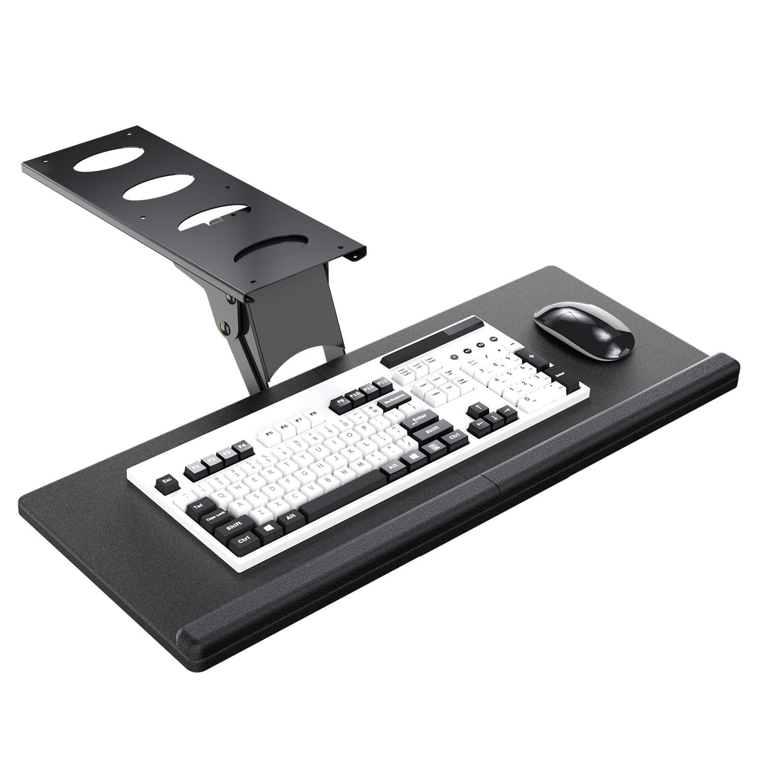 Suptek Keyboard Tray Under Desk Height Adjustable Ergonomic Sliding ...