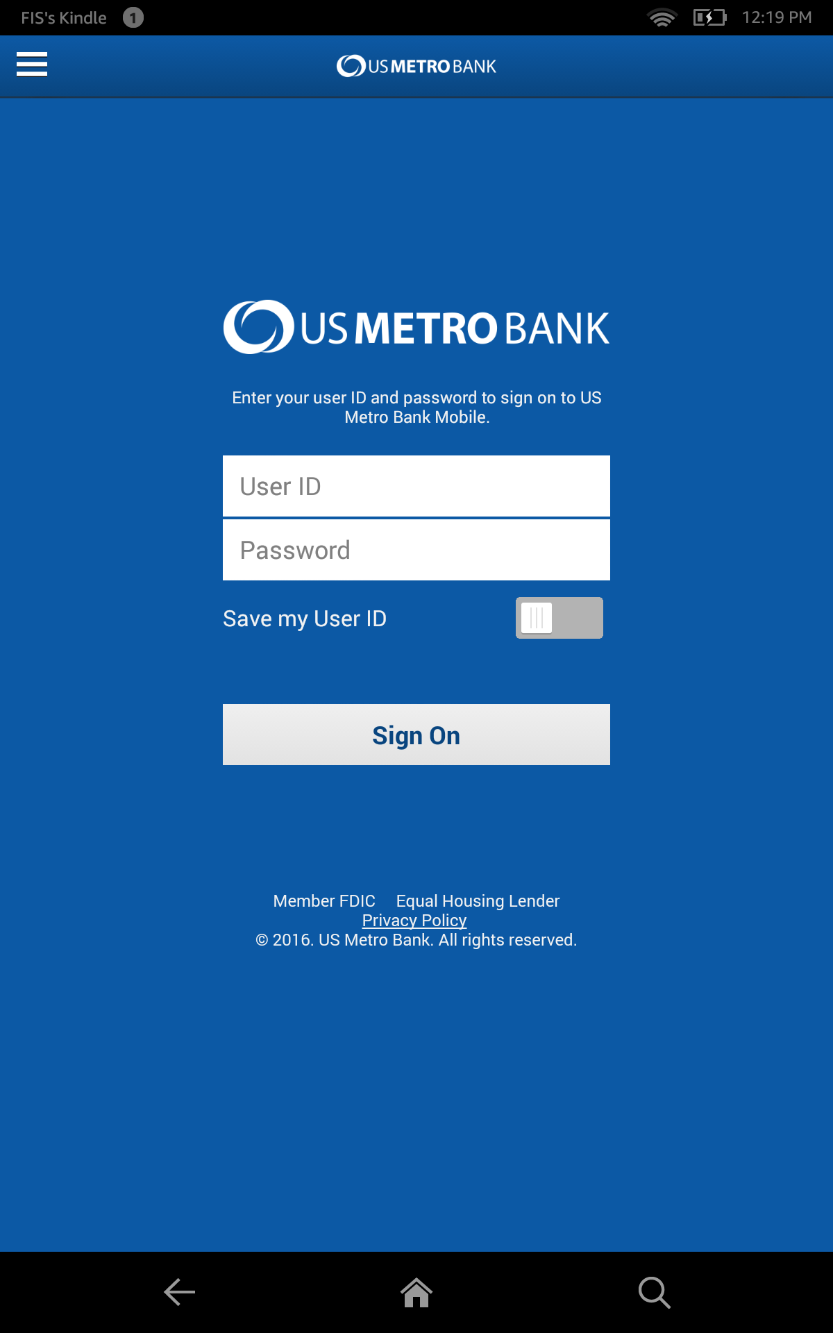 US Metro Bank Mobile - App on Amazon Appstore