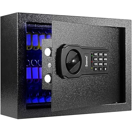 JUGREAT 80 Keys Cabinet Wall Safe with Sensor Light,Electronic Key Safe ...