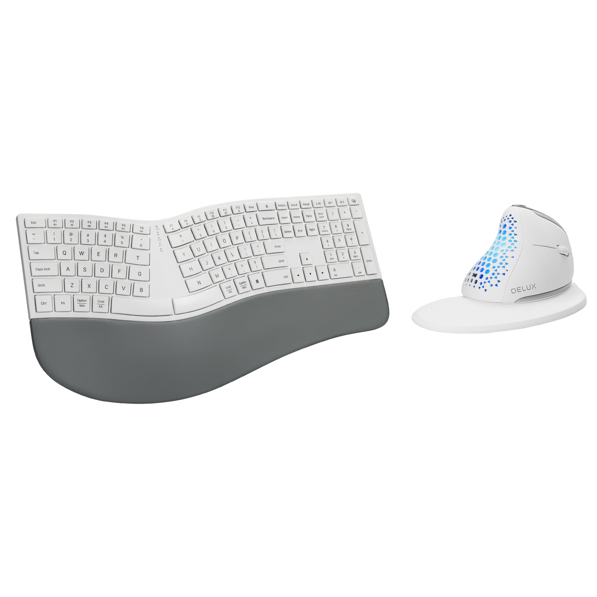 Amazon.com: DeLUX Full Size Ergonomic Keyboard and Mouse Combo ...